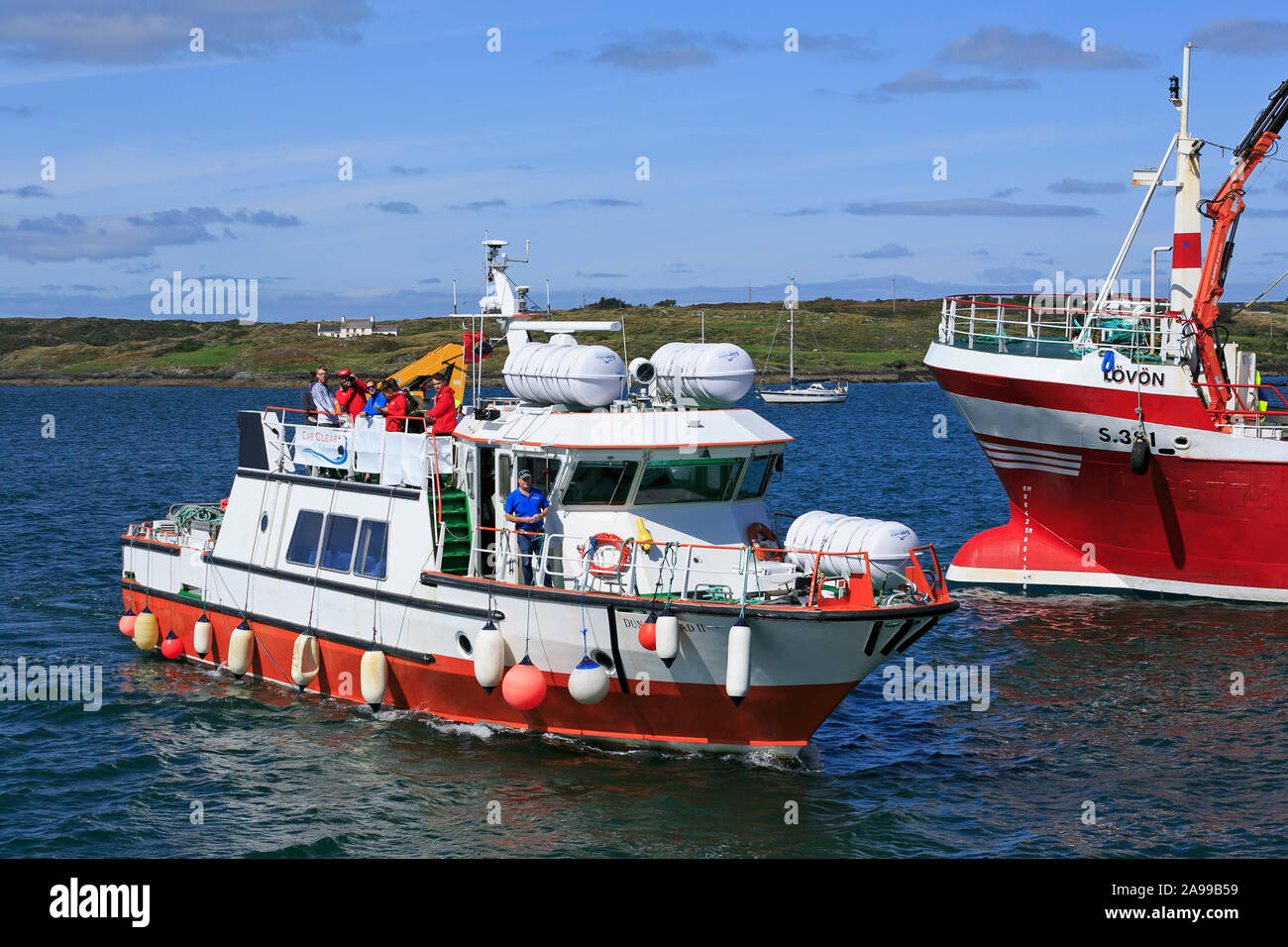 Cape Clear Ferry, Baltimore Village, County Cork, Ireland Stock Photo ...