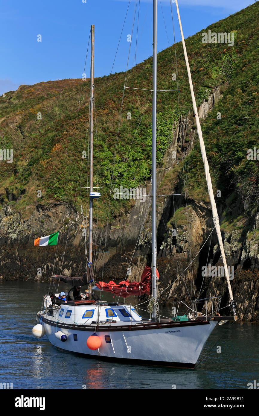 Yacht, Cape Clear Island, Baltimore, County Cork, Ireland Stock Photo ...