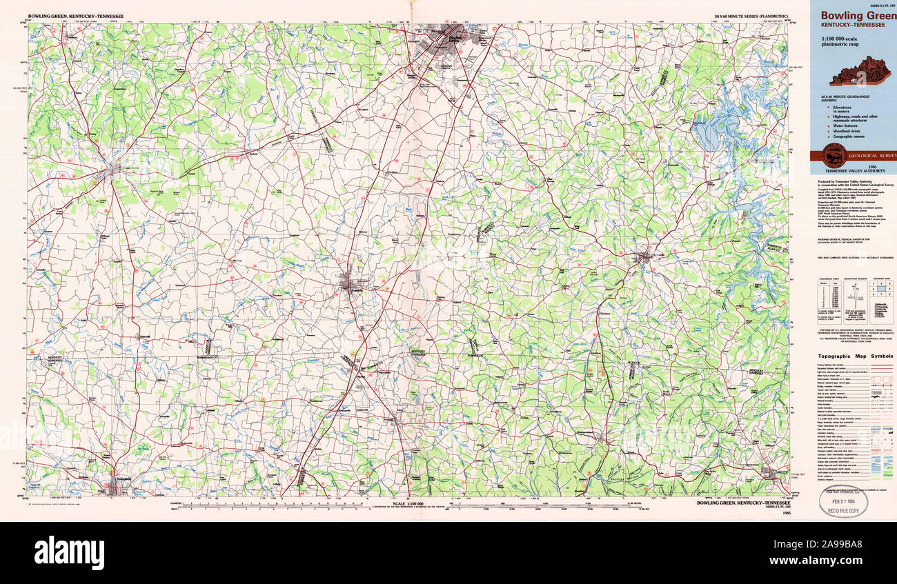 Map of bowling green kentucky hi-res stock photography and images - Alamy