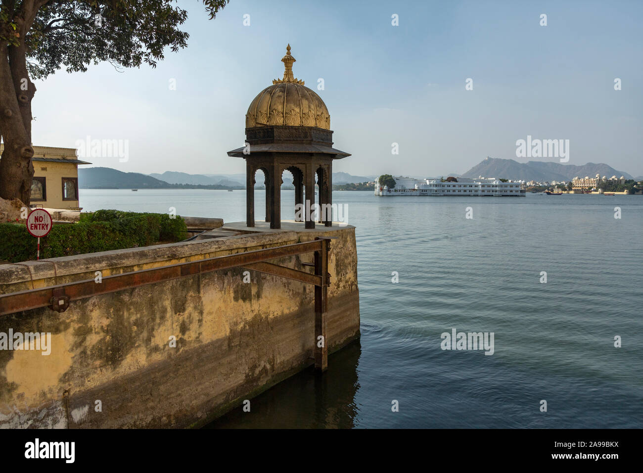 Chatri and Hotel Tal lakepalace at City Palace, Udaipur, Rajasthan ...