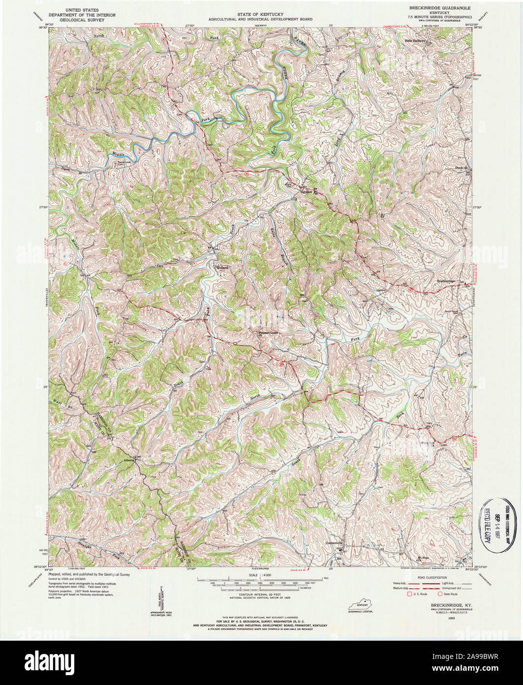 Breckinridge map hi-res stock photography and images - Alamy