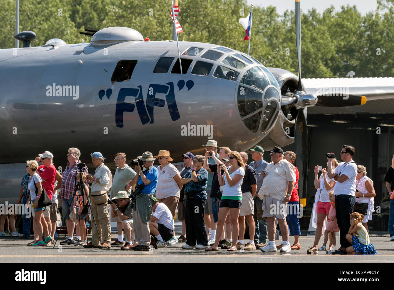 World War II era B-29 Superfortress 'Fifi' on display at the 2015 Heavy ...