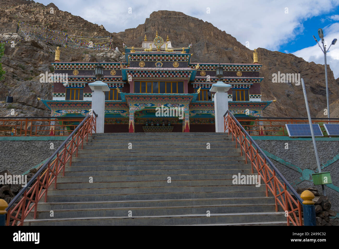 Monastery at Langza, Spiti Valley, Himachal Pradesh, India Stock Photo ...