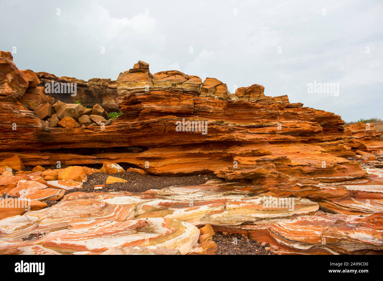 Ancient Gantheaume Point, a red-sandstone headland that juts out into ...