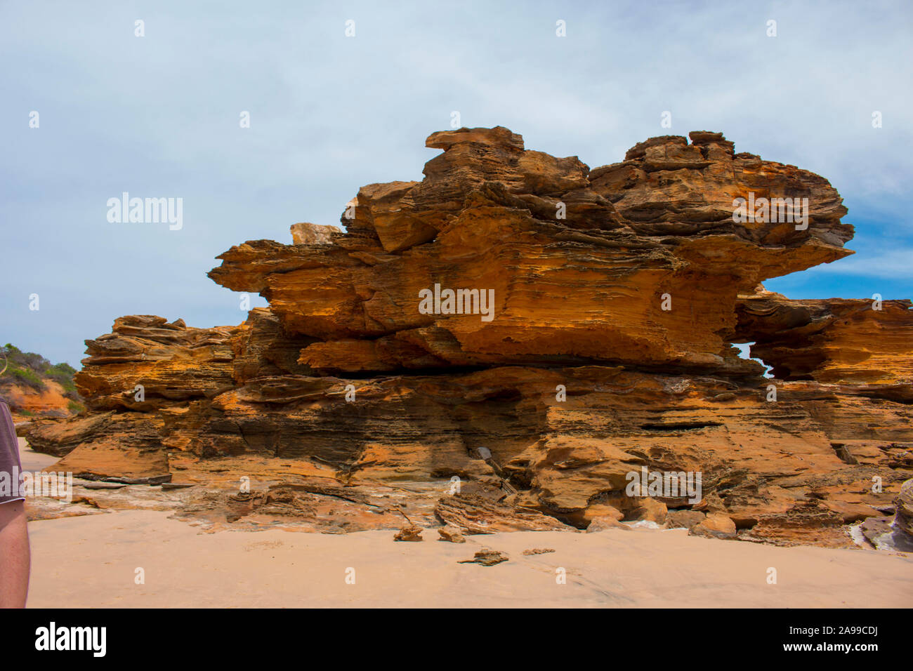 Ancient Gantheaume Point, a red-sandstone headland that juts out into ...