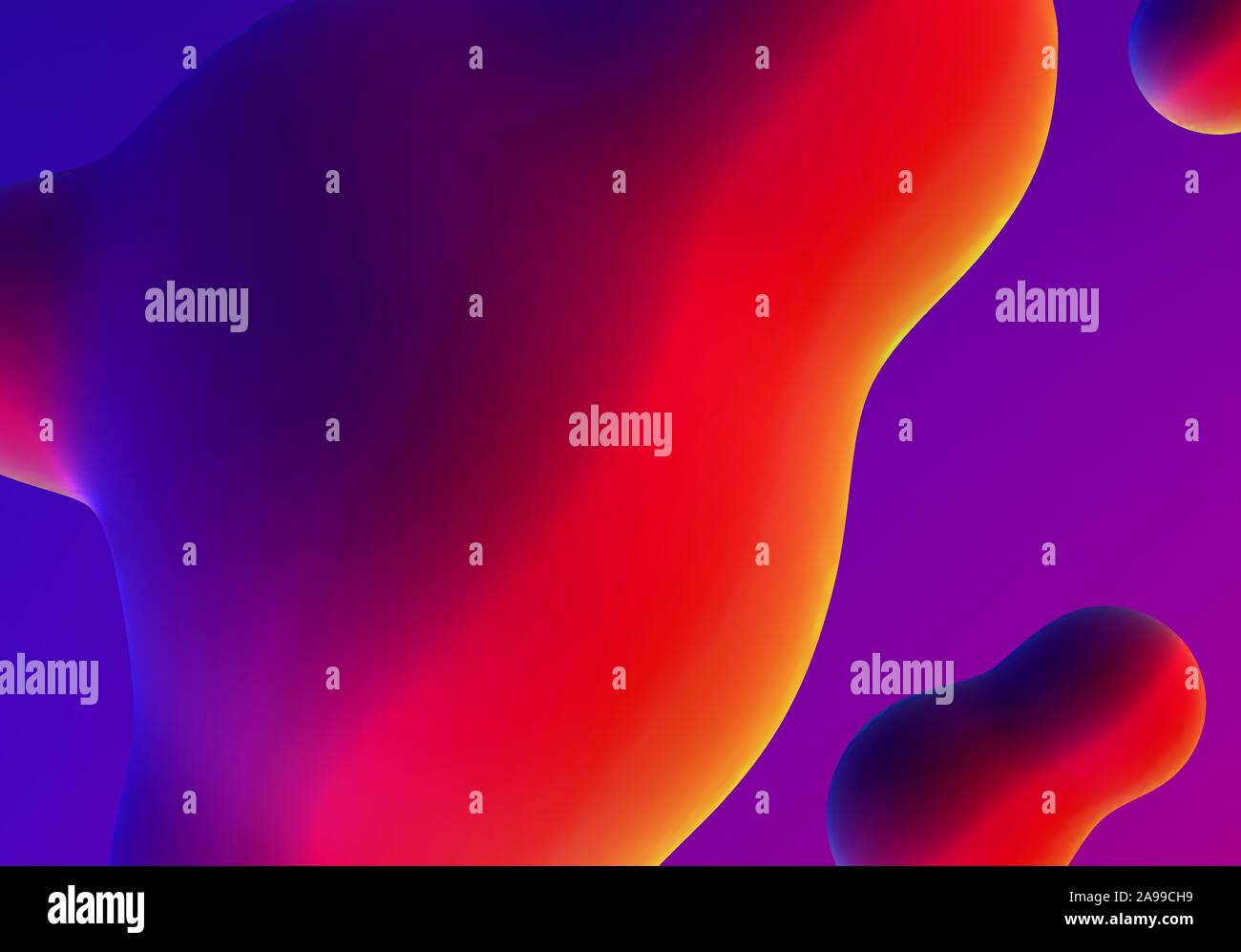 Fluid design liquid blobs with vibrant intense colors abstract ...