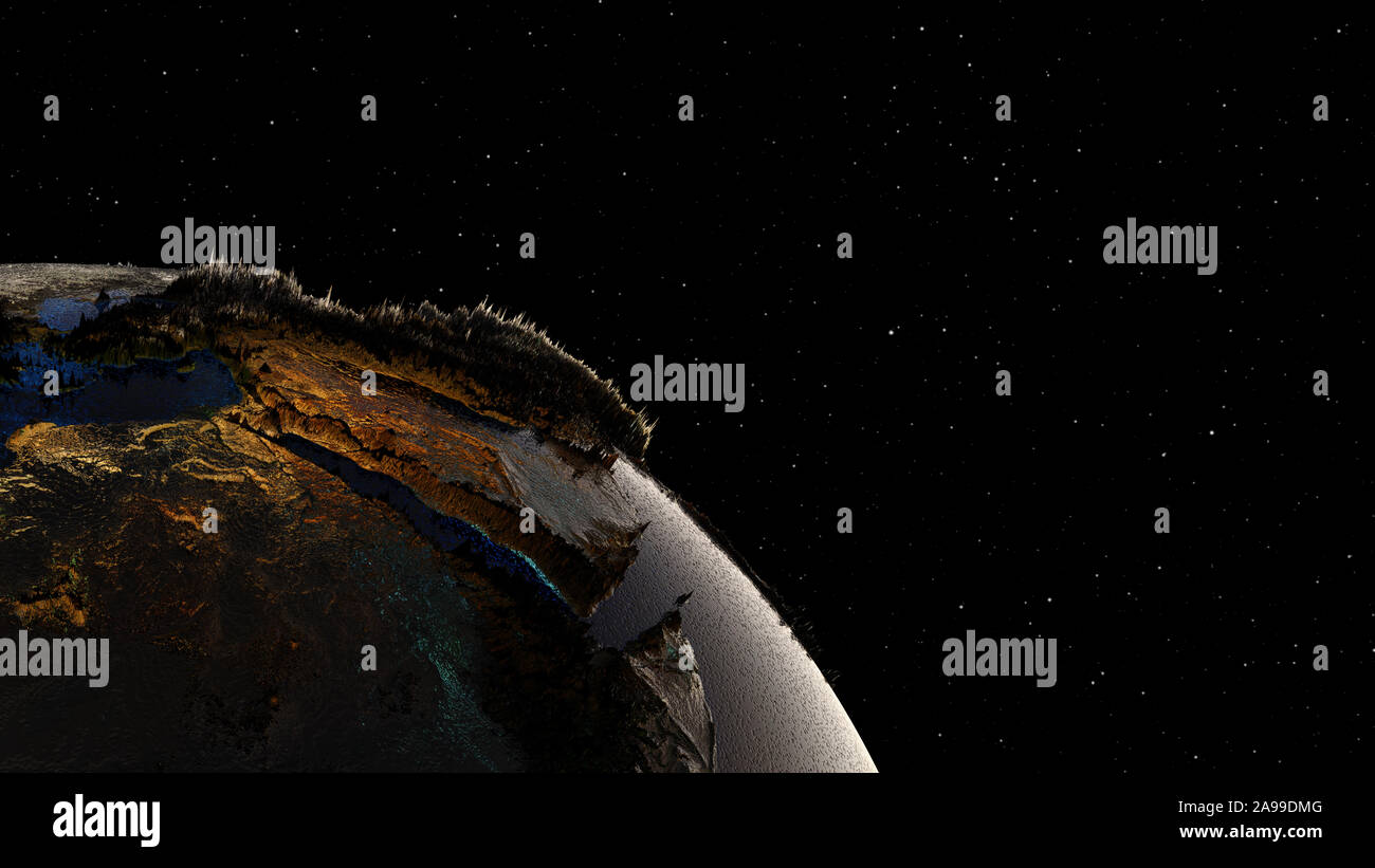 High Quality Planet Earth on Star Field Background. Elements of this ...