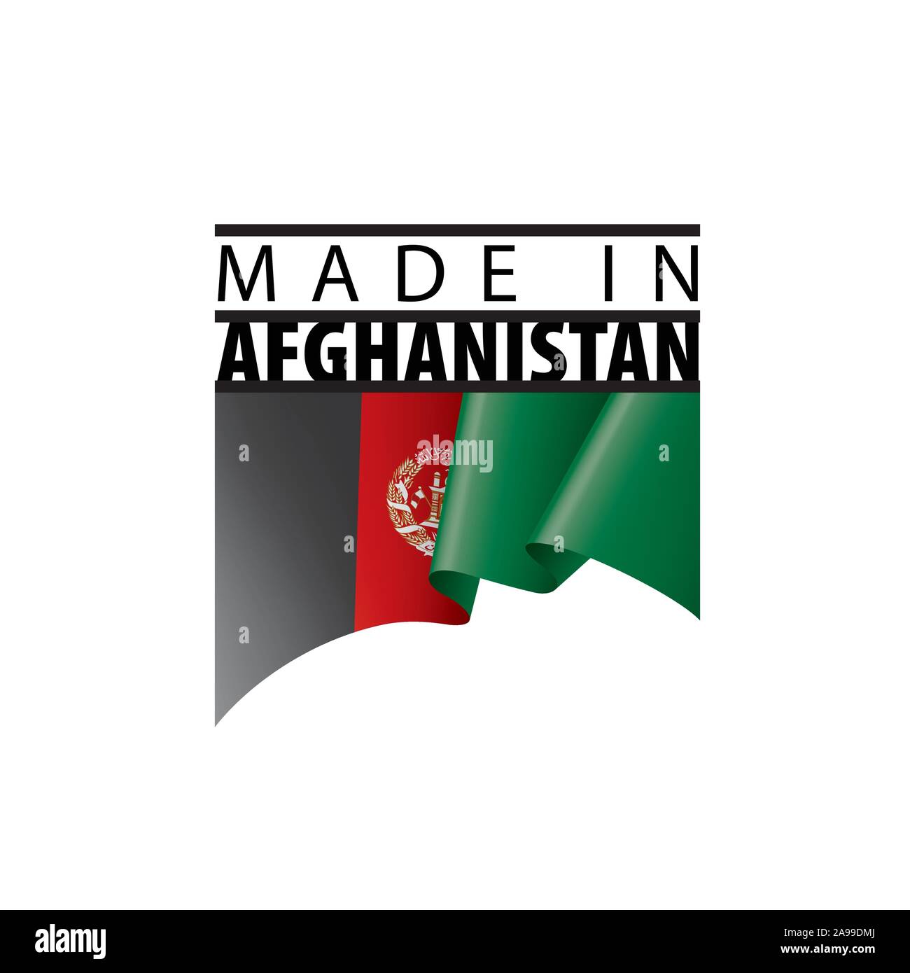 Afghanistan flag, vector illustration on a white background Stock ...