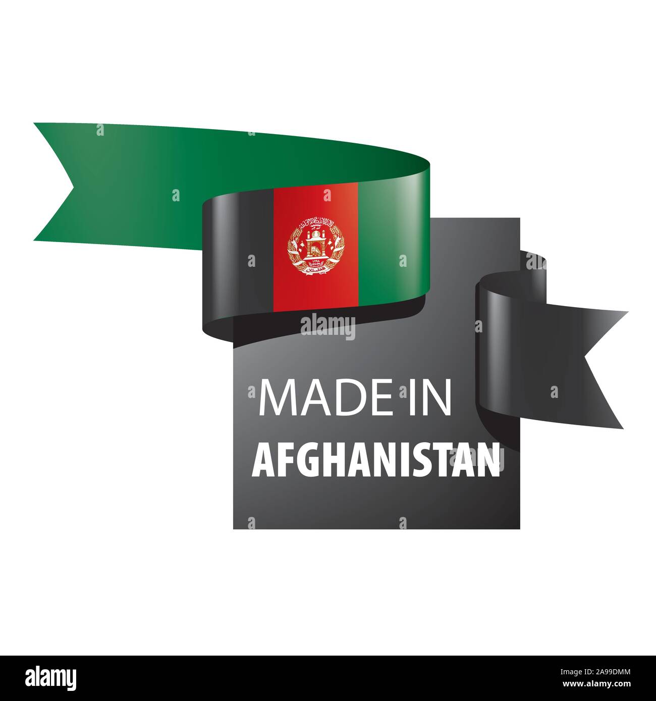 Afghanistan flag, vector illustration on a white background Stock ...