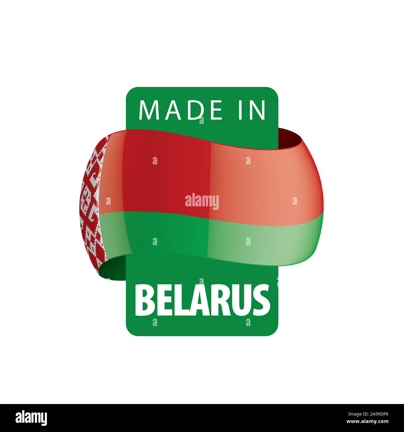Belarus flag, vector illustration on a white background Stock Vector ...