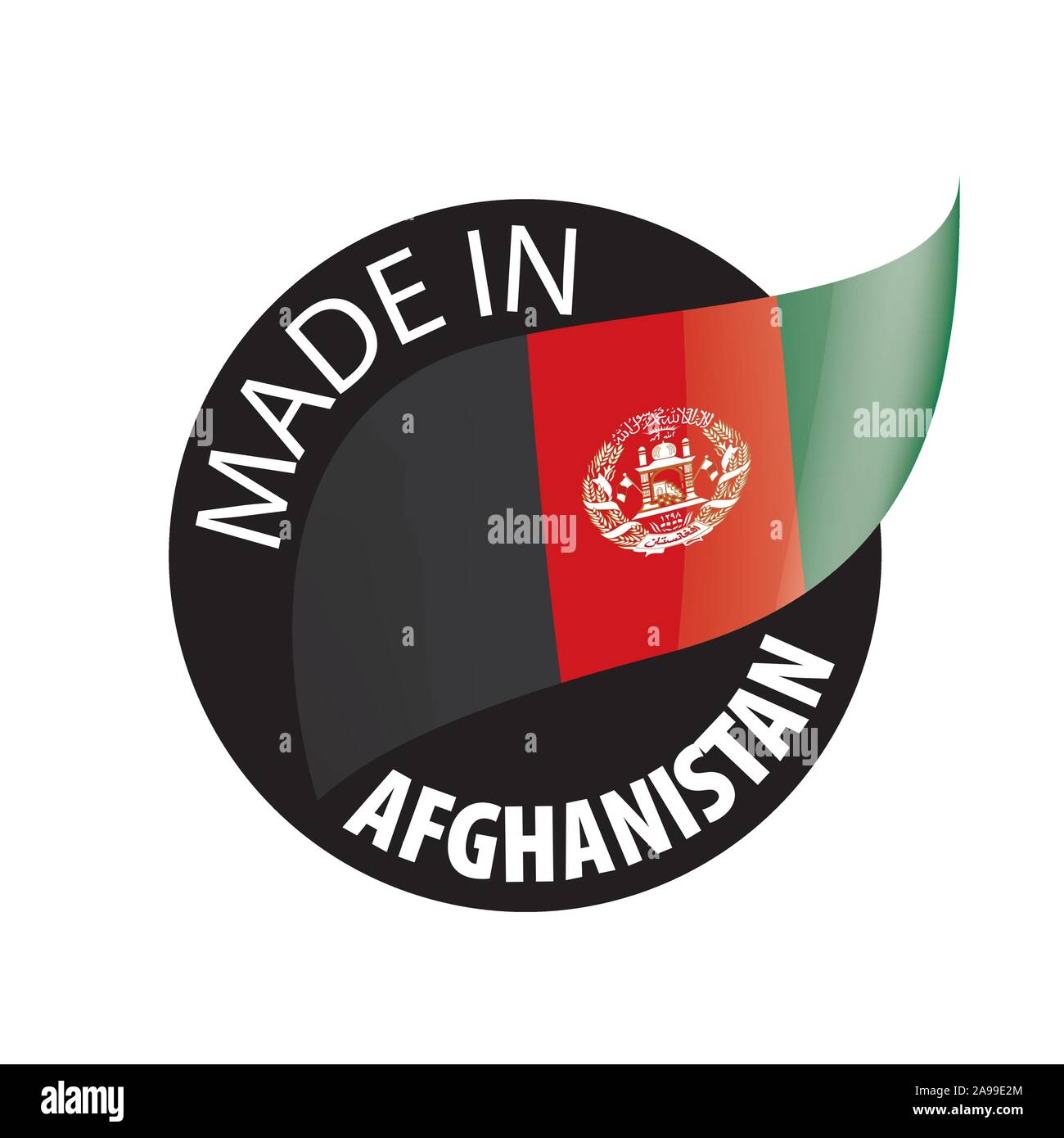 Afghanistan flag, vector illustration on a white background Stock ...