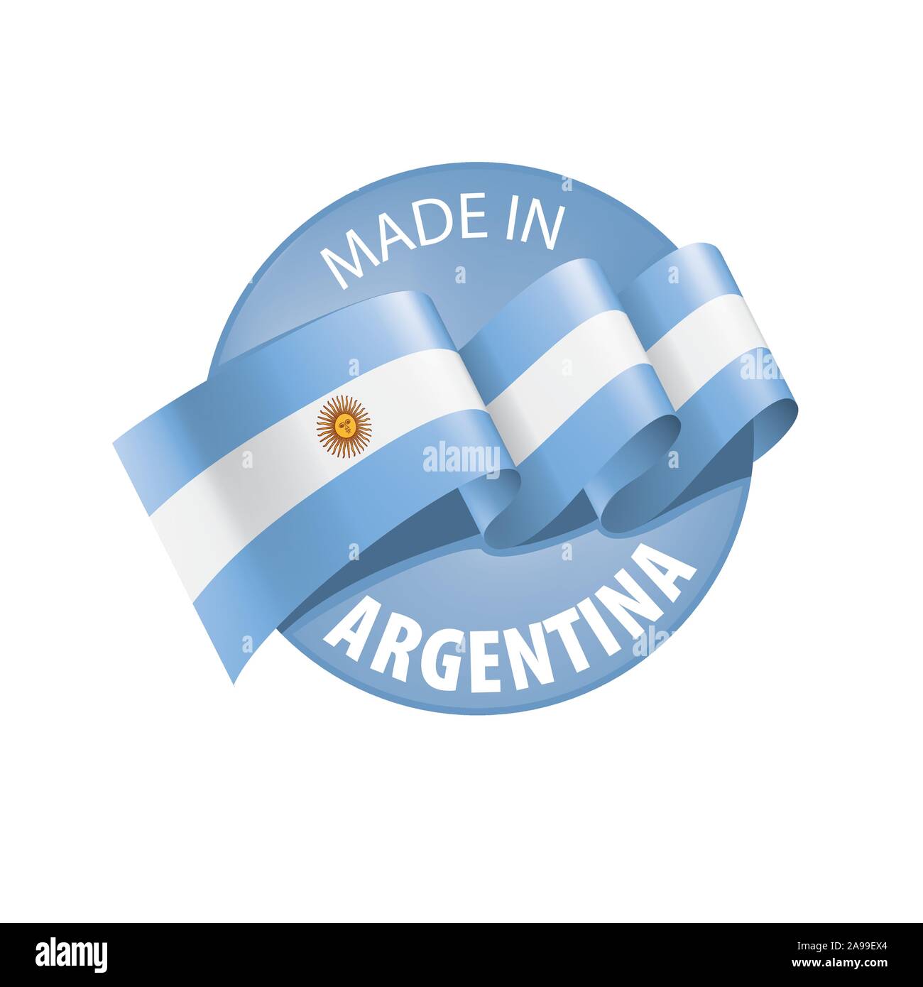 Argentina flag, vector illustration on a white background Stock Vector ...