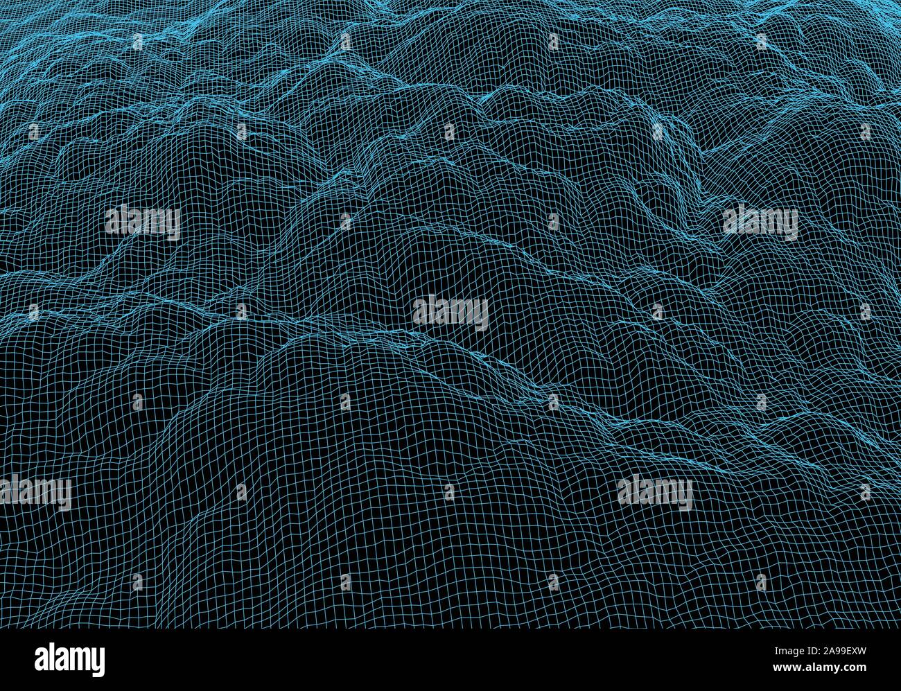 Digital landscape with mountains made of line grid Stock Vector Image ...