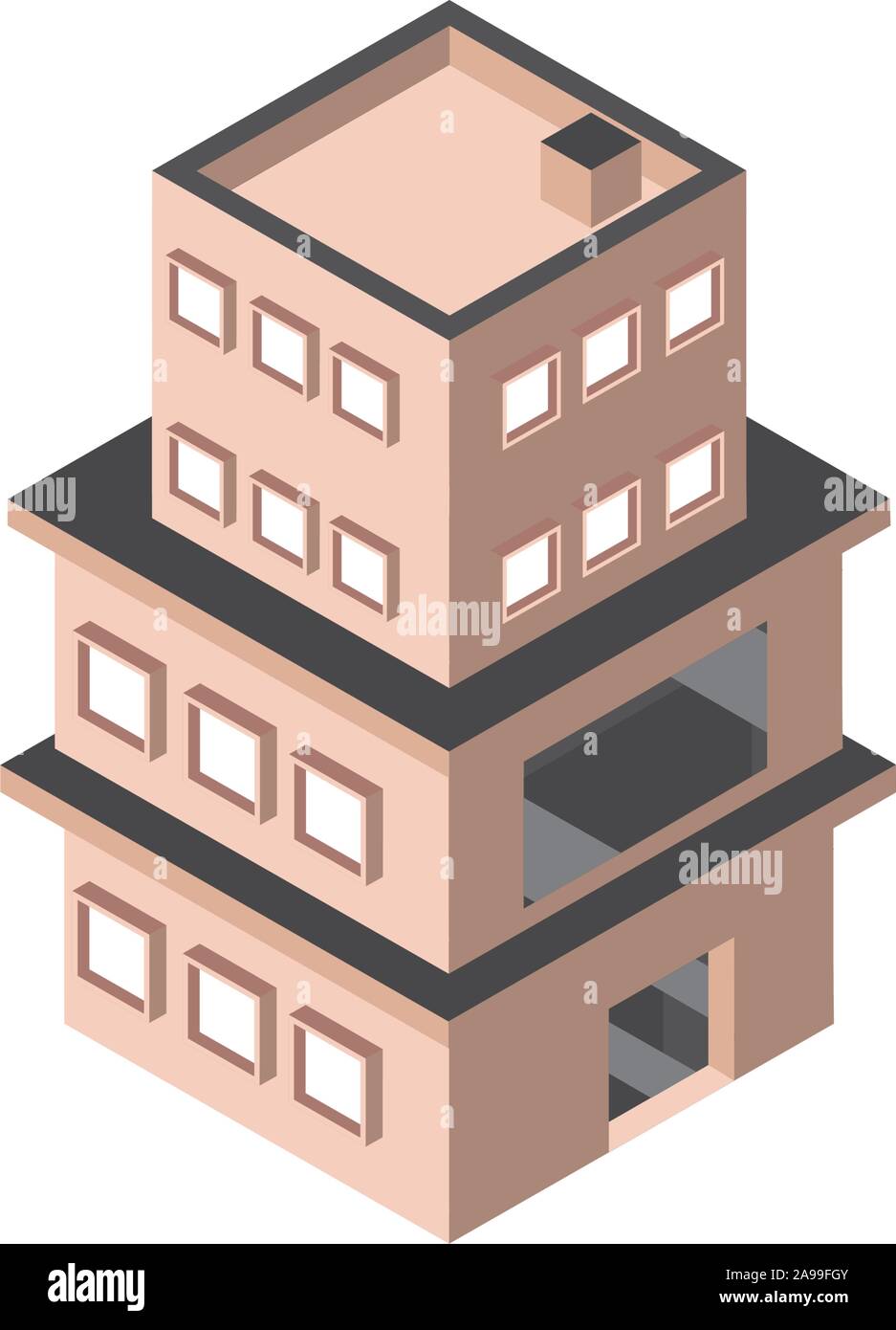 Modern terraced house Stock Vector Images - Alamy