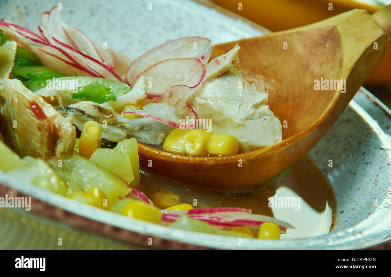 Pozole rojo, Authentic Traditional Mexican pozole Stock Photo - Alamy