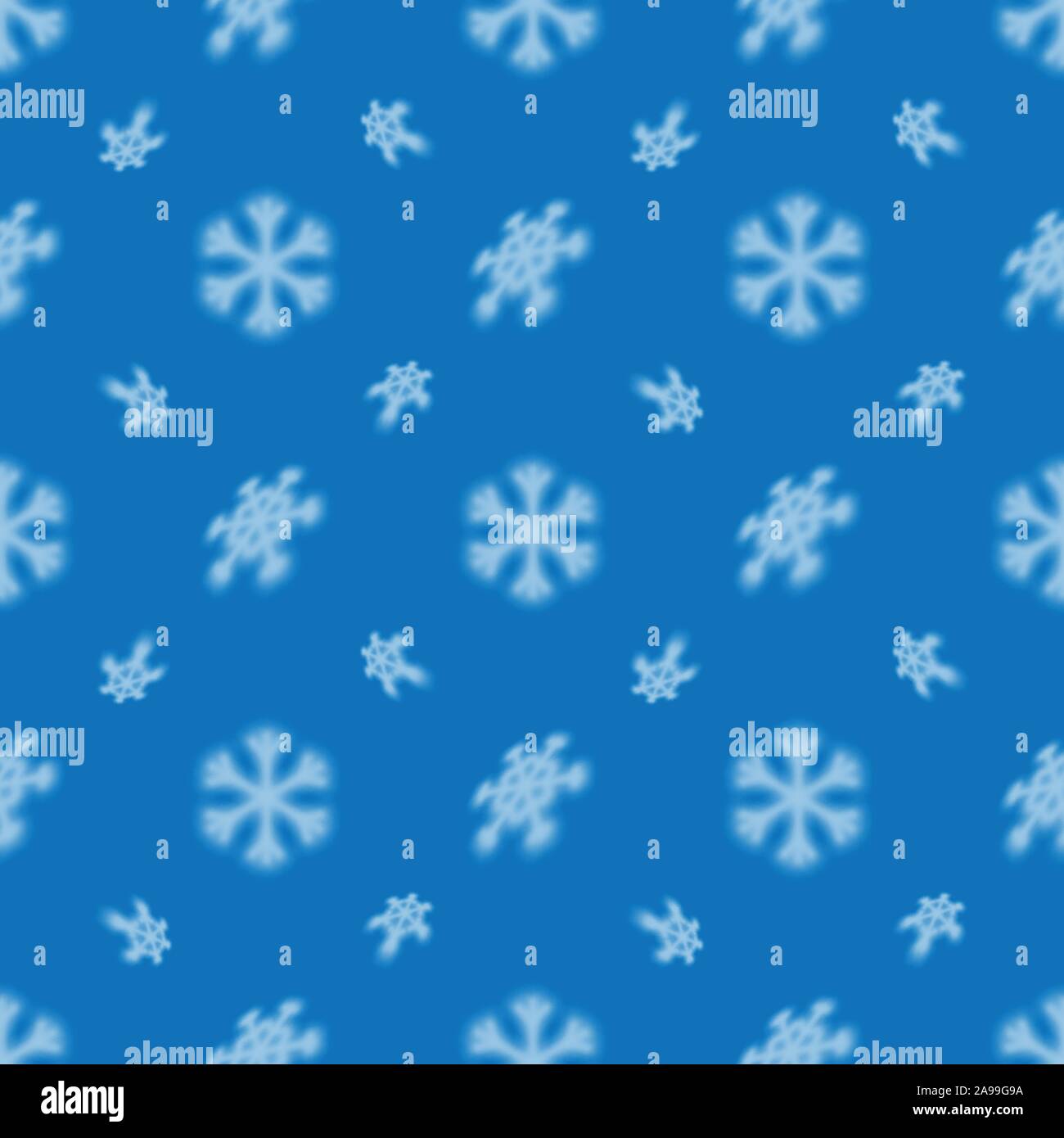 Christmas seamless snowflake pattern with blurred falling snow stars ...