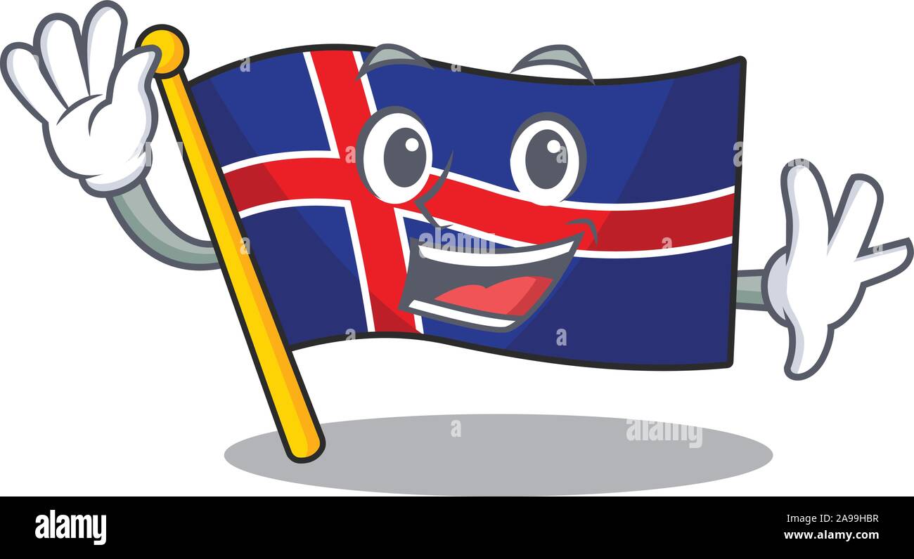 Mascot flag iceland in the waving cartoon Stock Vector Image & Art - Alamy