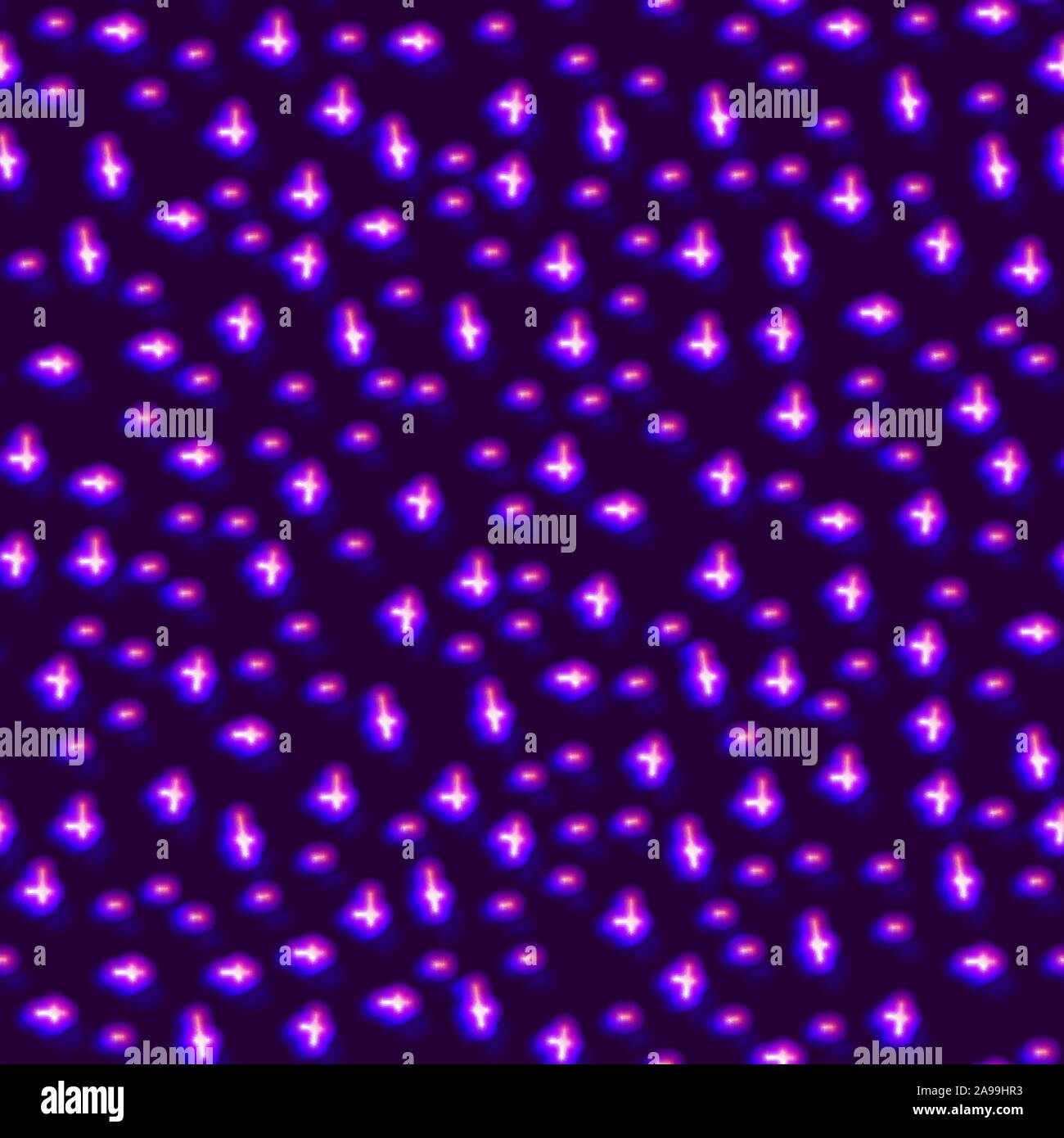 Neon seamless pattern with 80s style shapes and glowing purple Stock ...