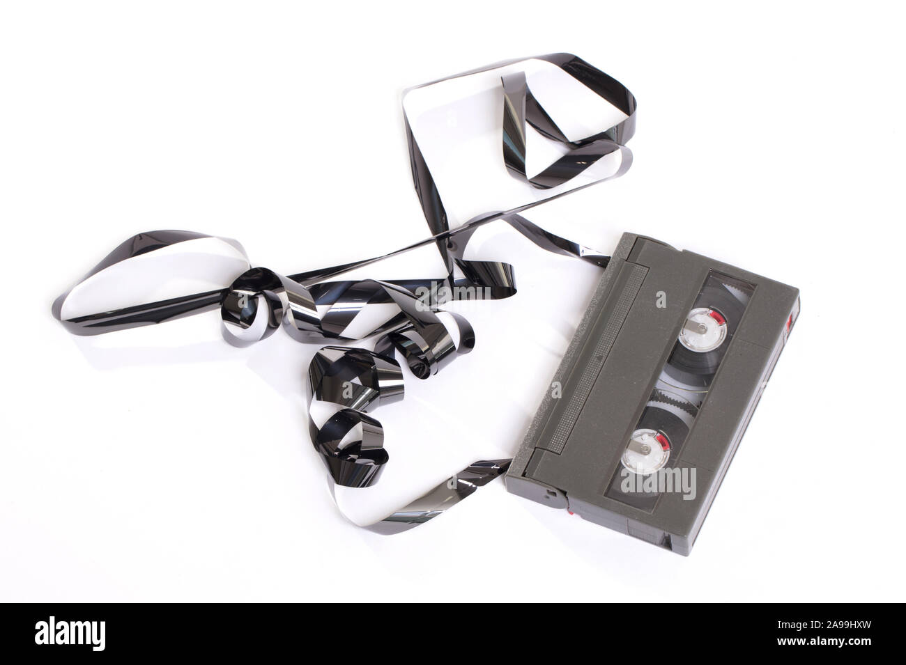 Old Video-8 cassette tape, isolated on white background Stock Photo - Alamy