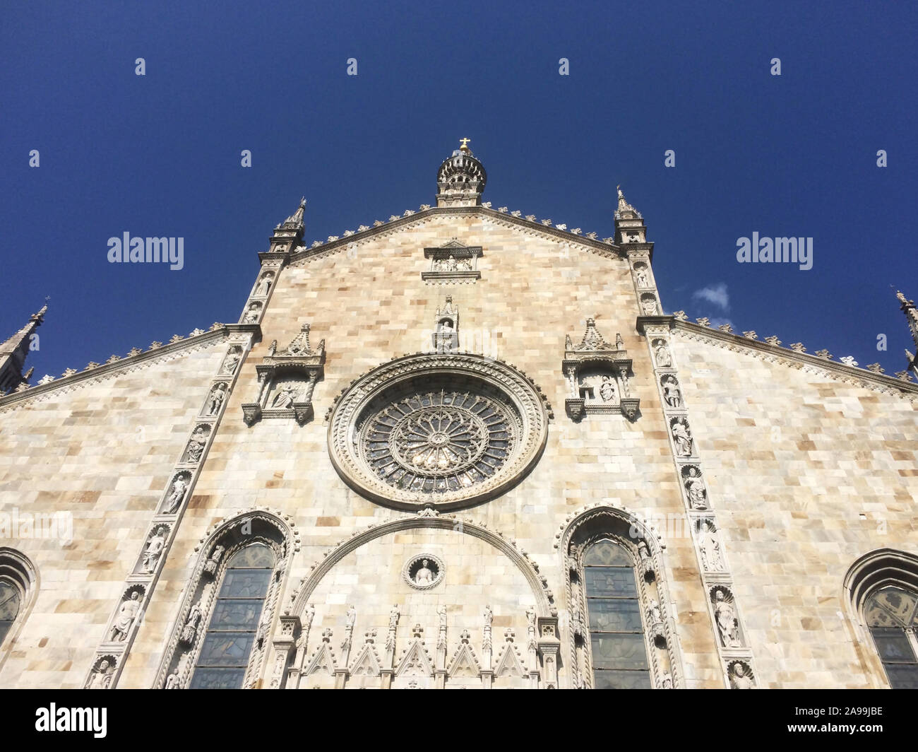 Como, Lombardy, Italy - 24th August 2019 : Low angle view of the ...