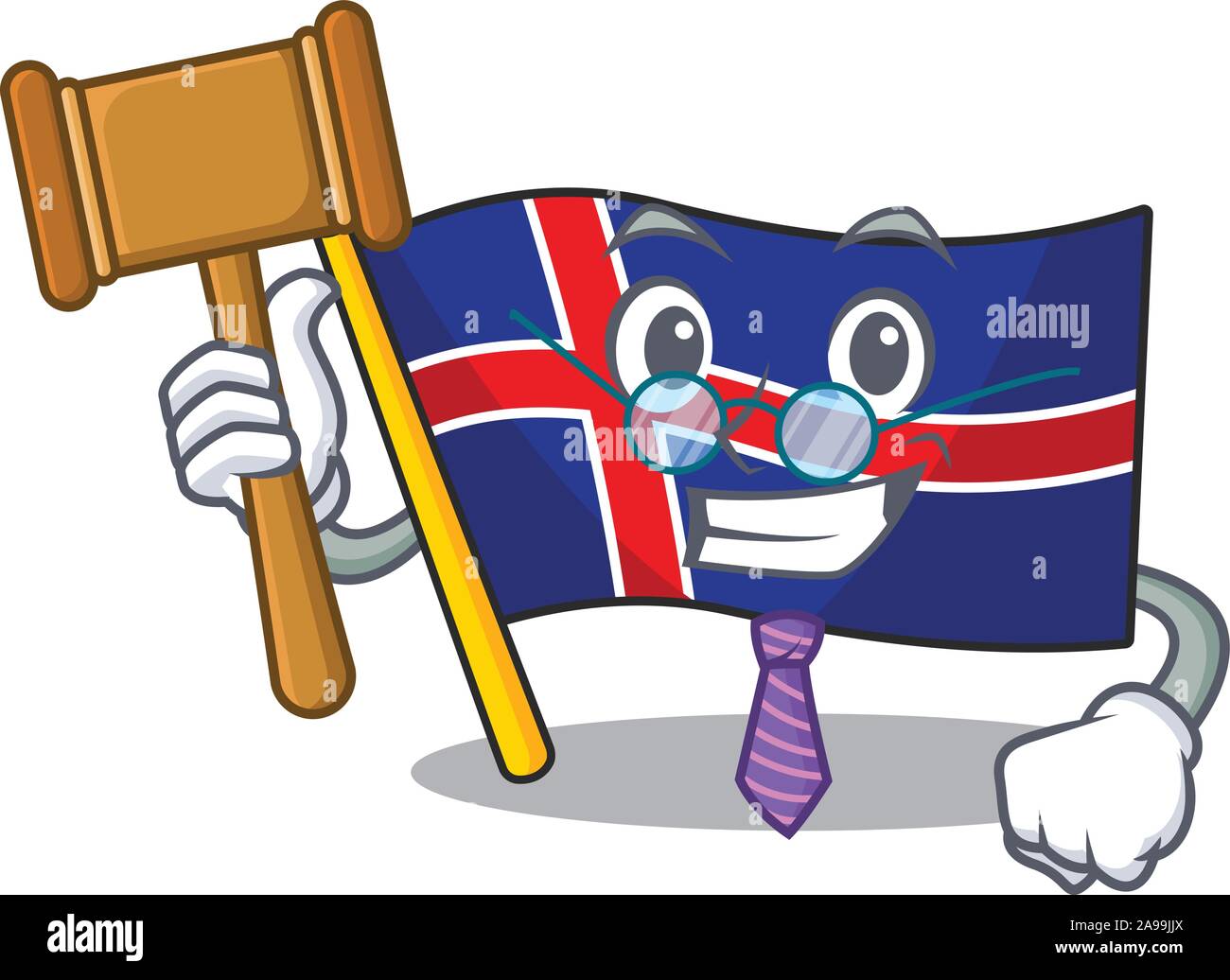 Mascot flag iceland in with judge shape Stock Vector Image & Art - Alamy