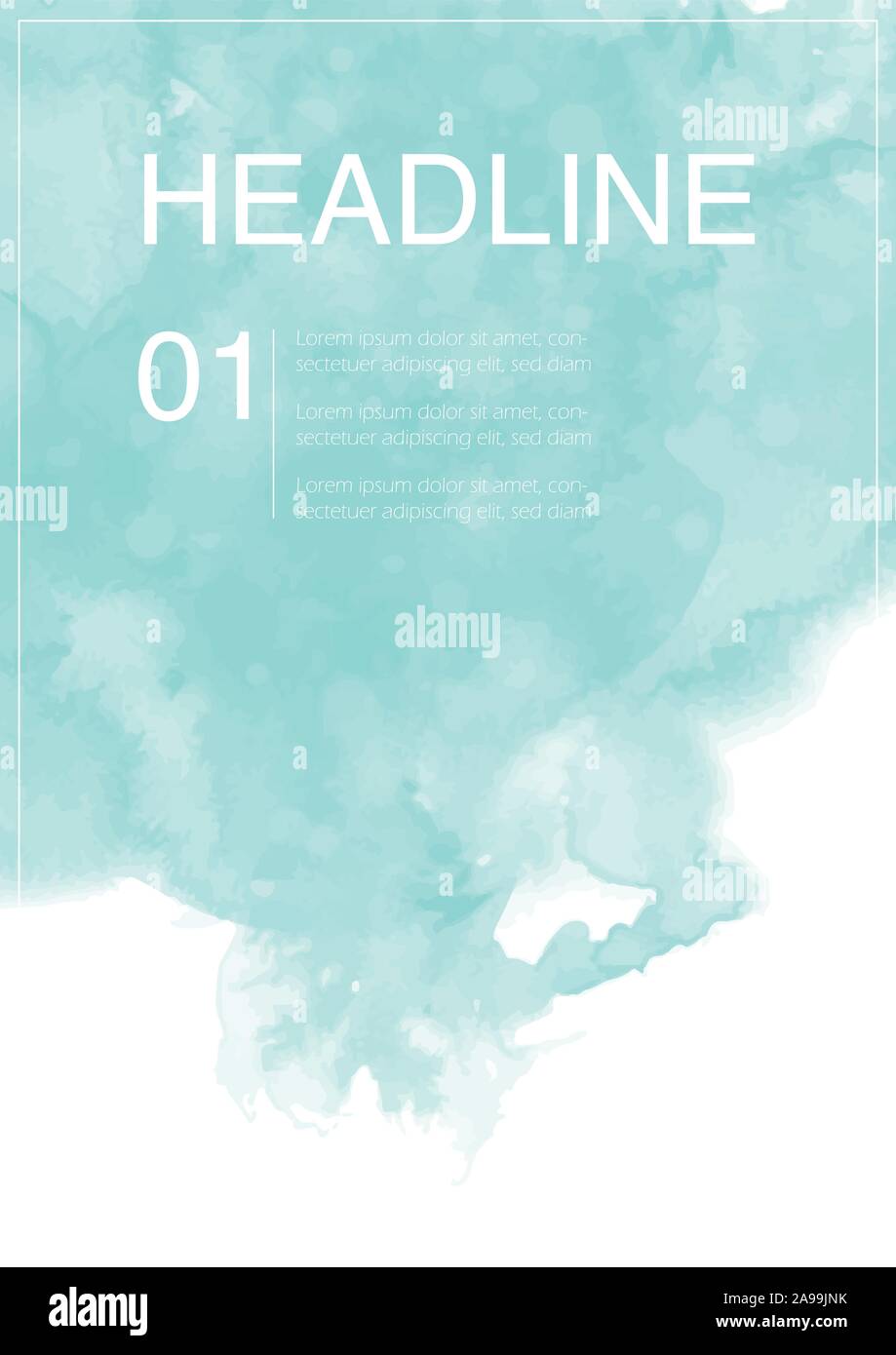 A modern watercolor poster in flashy colors. Vector illustration with ...