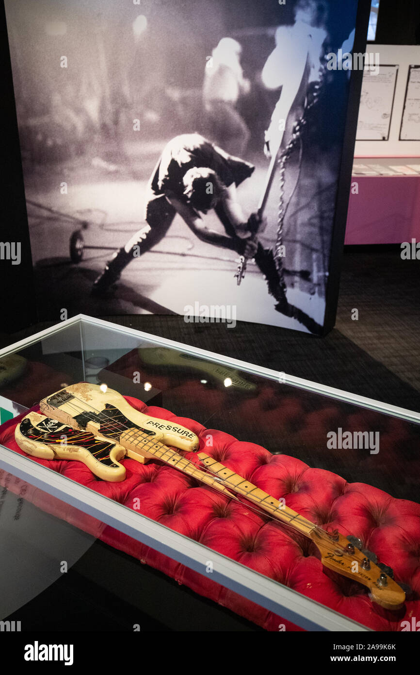 EMBARGOED TO 0900 THURSDAY NOVEMBER 14 Paul Simonon's Fender Precision ...