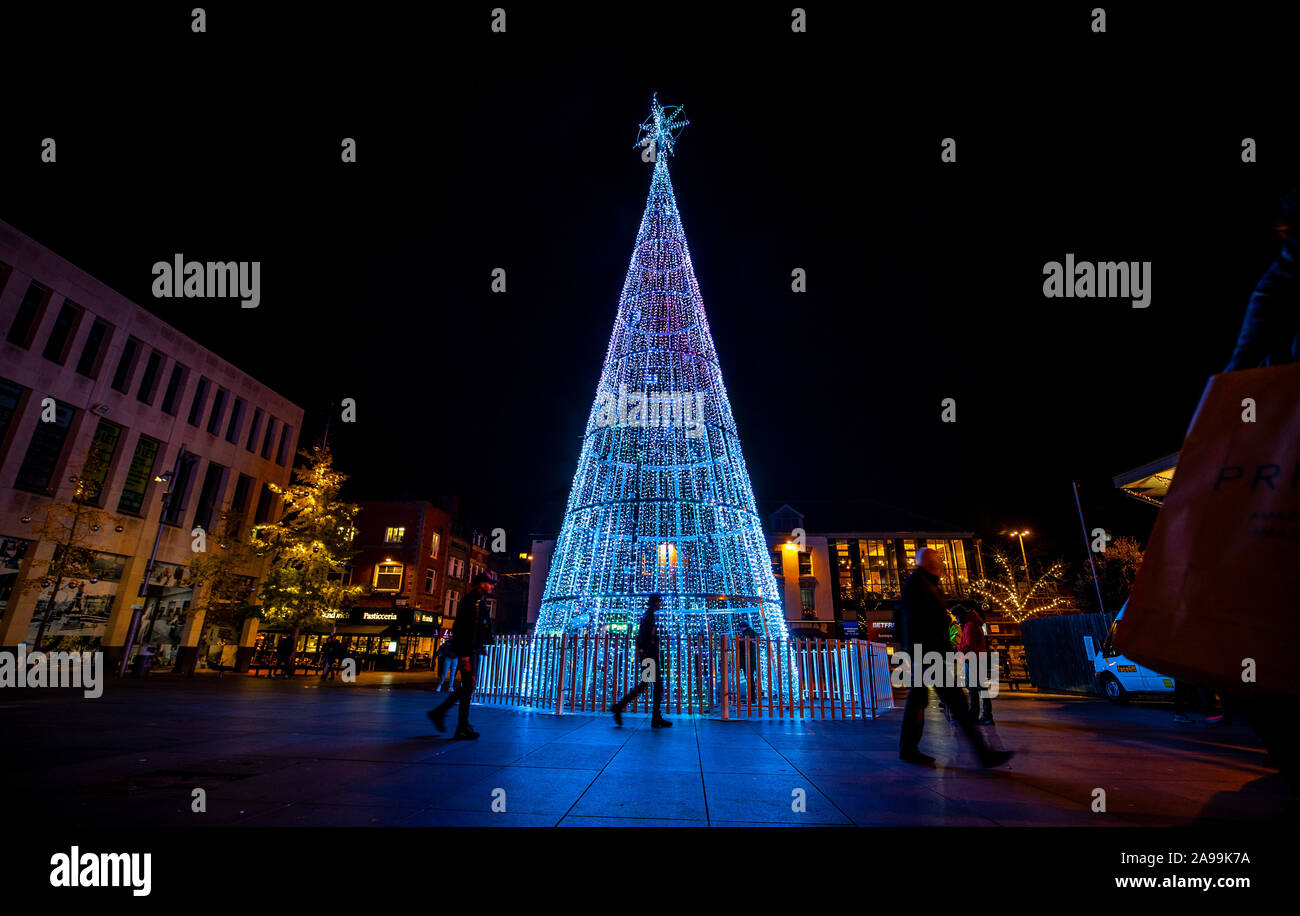 The Williamson Square Walk-through Christmas Tree in Liverpool which ...