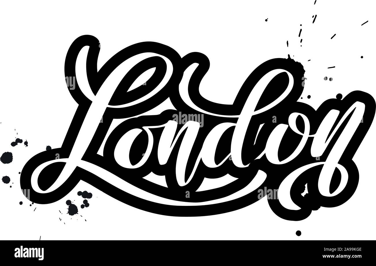 Vector calligraphy illustration isolated on white background Stock ...