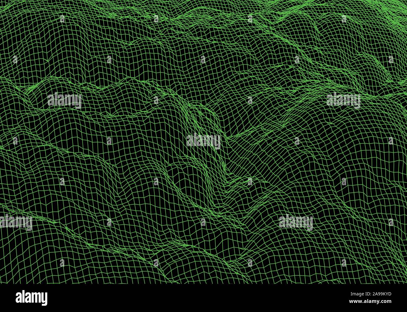 Digital landscape with mountains made of line grid Stock Vector Image ...