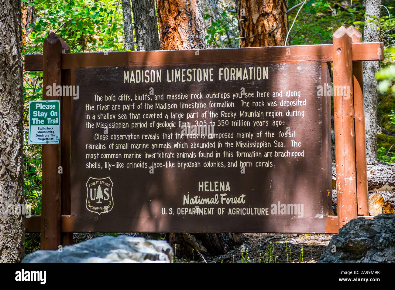 Helena, MT, USA - June 11, 2019: The Madison Limestone Formation ...