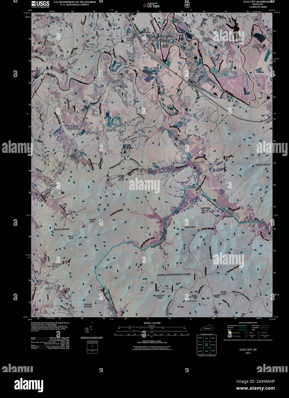 Clay kentucky map hi-res stock photography and images - Alamy