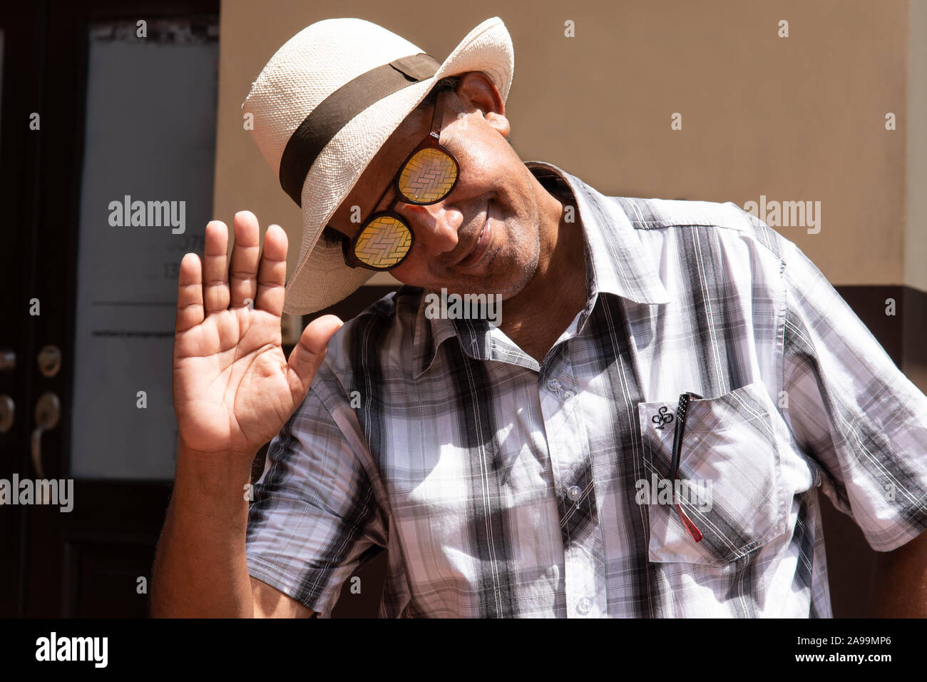 Man In Panama Hat High Resolution Stock Photography and Images - Alamy