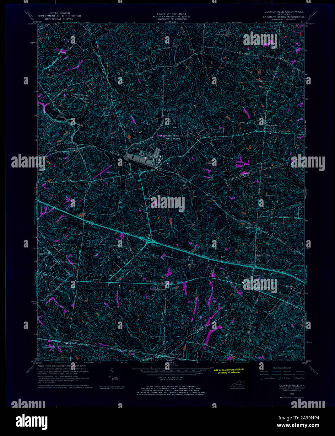 Map of clintonville hi-res stock photography and images - Alamy