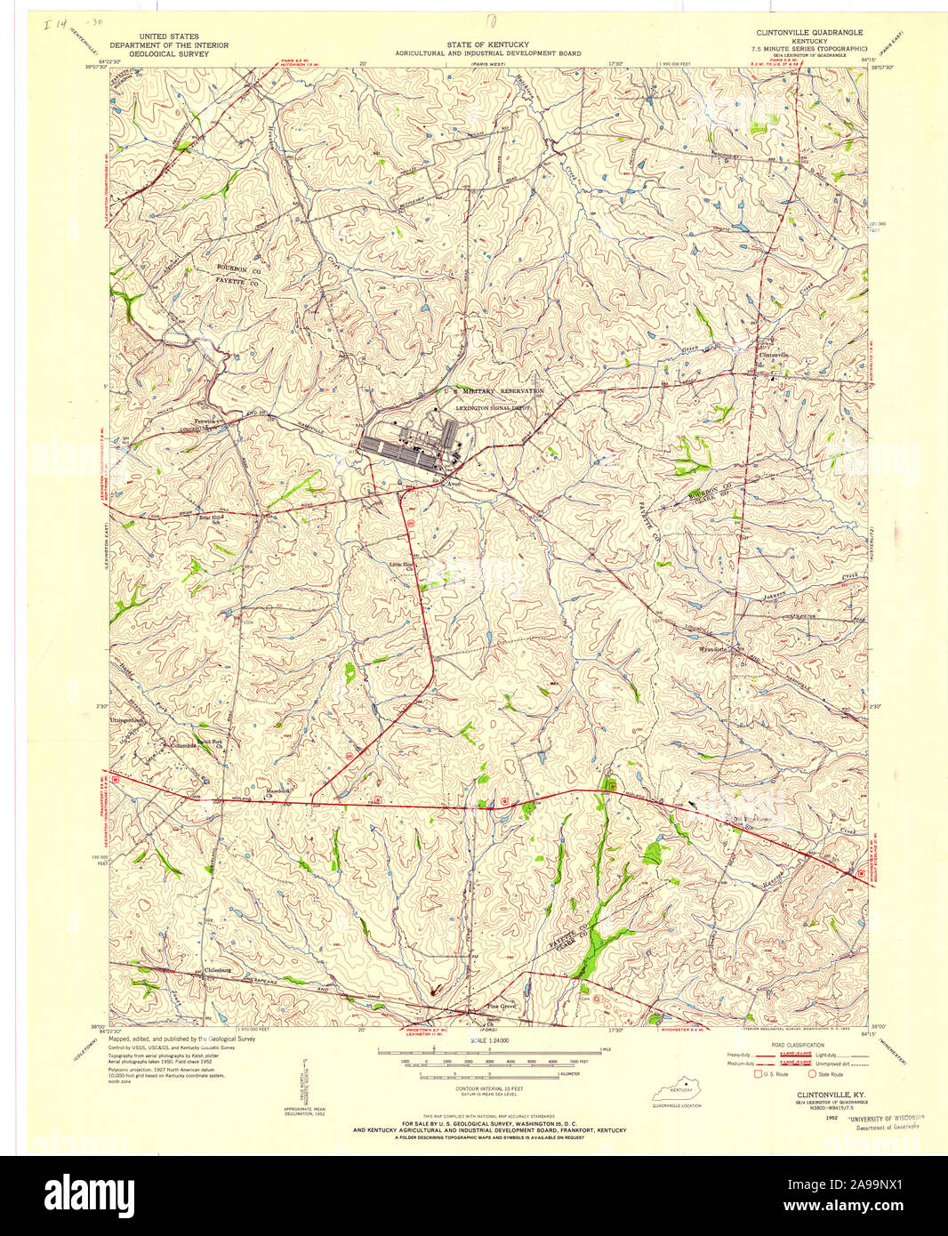Map of clintonville hi-res stock photography and images - Alamy