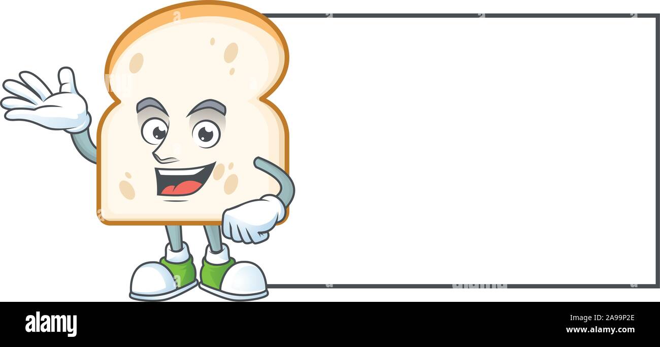 Cartoon a slice white bread with board Stock Vector Image & Art - Alamy