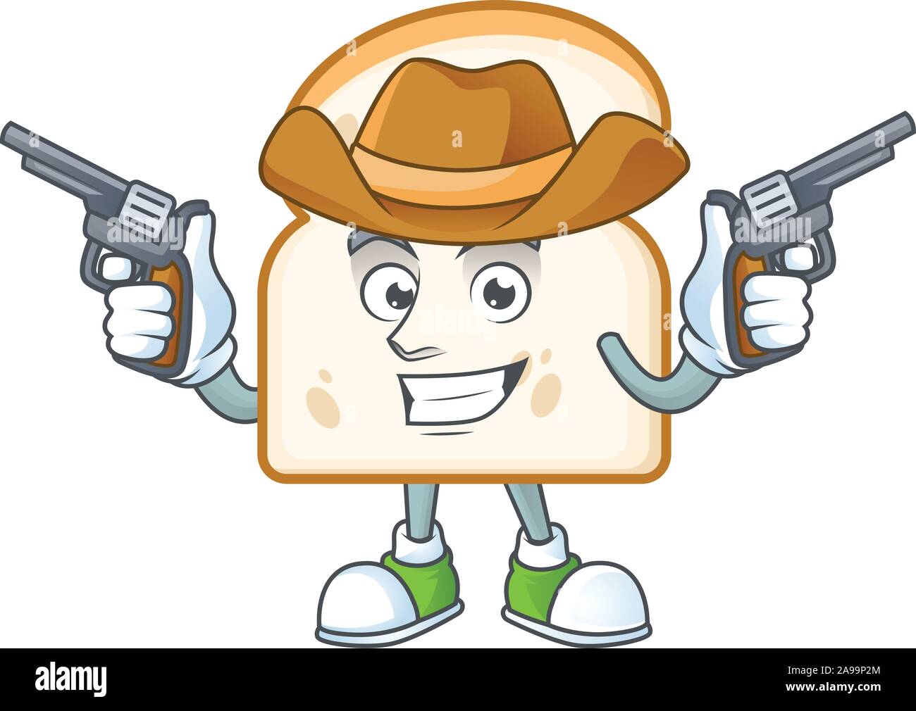 Boxing mascot cartoon with yummy slice white bread Stock Vector Image ...