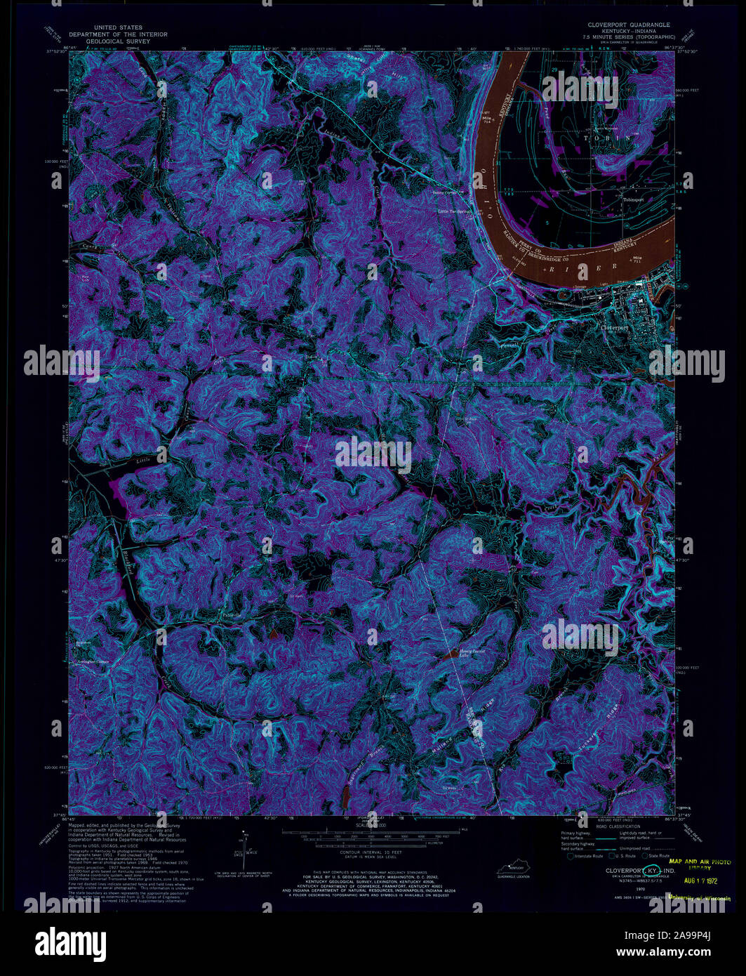Map of cloverport hi-res stock photography and images - Alamy