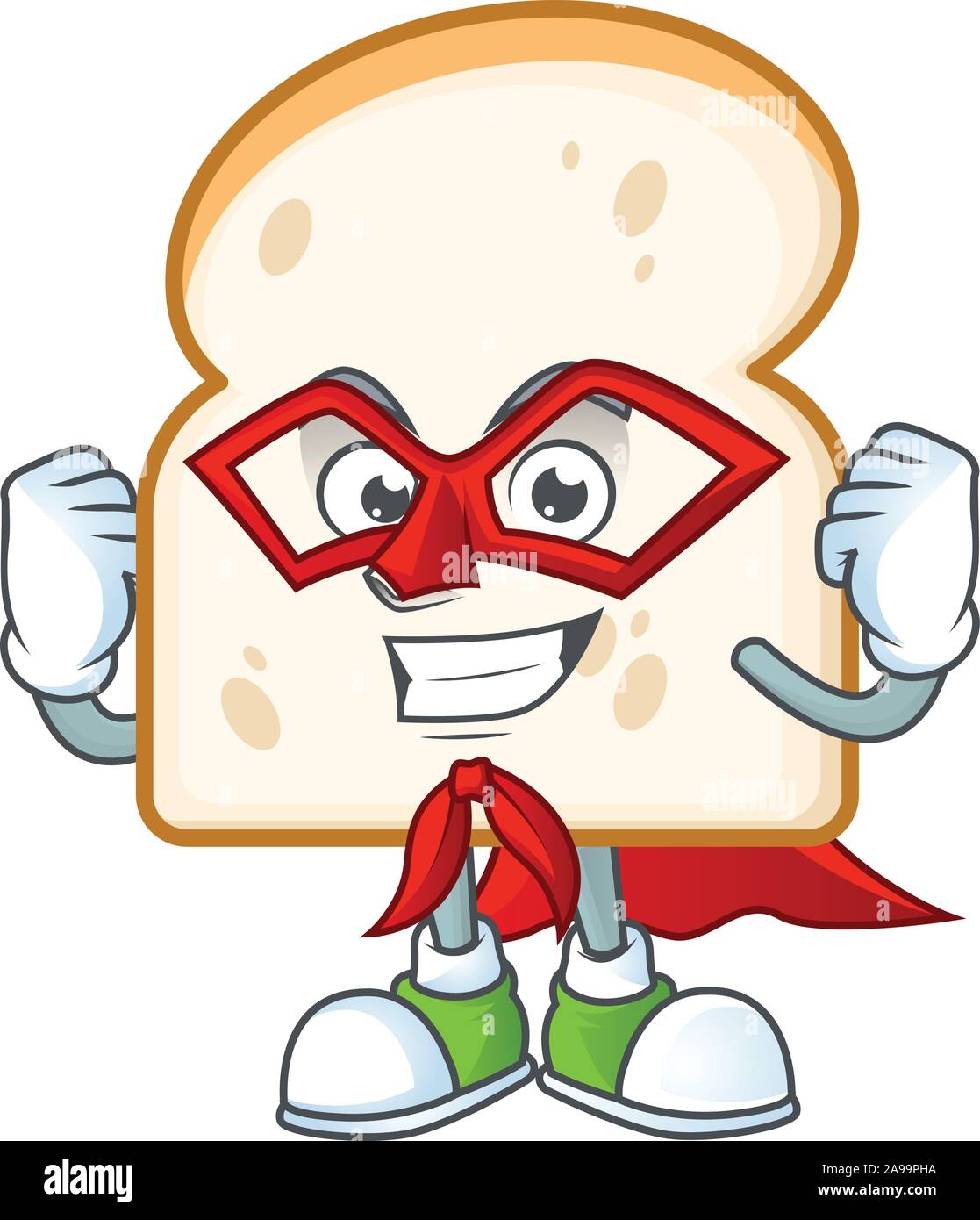 Character super hero in the slice white bread Stock Vector Image & Art ...