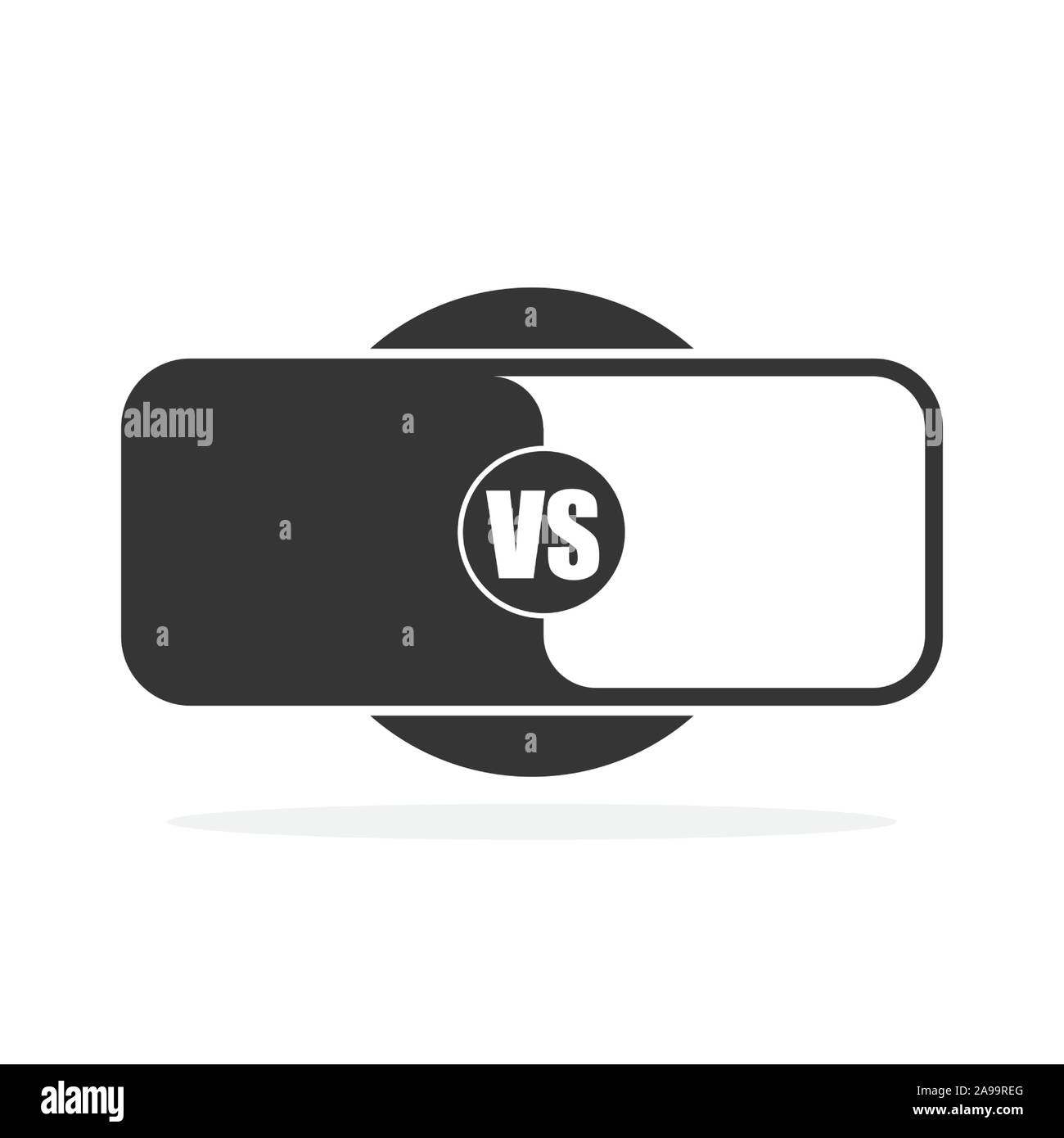 Versus letters logo - vector. Black and white creative Icon. Versus ...