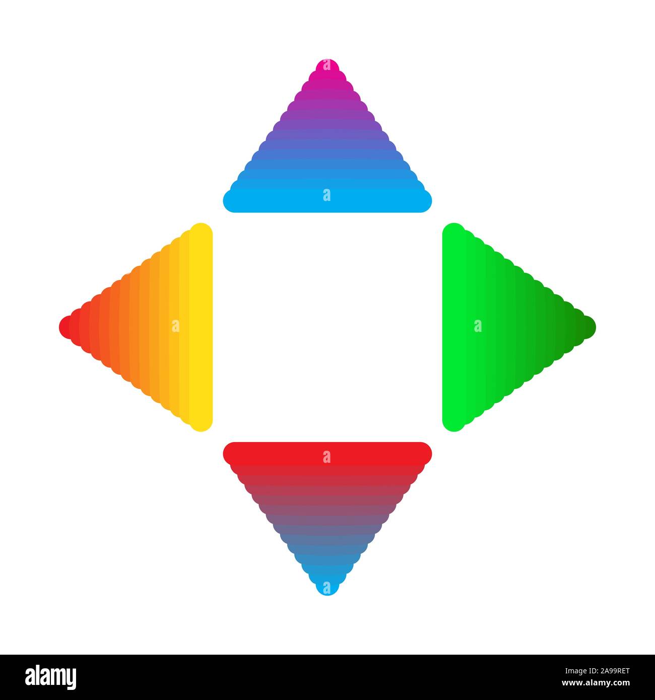 Set of colorful arrows. Arrow icon isolated. Colorful vector arrows ...