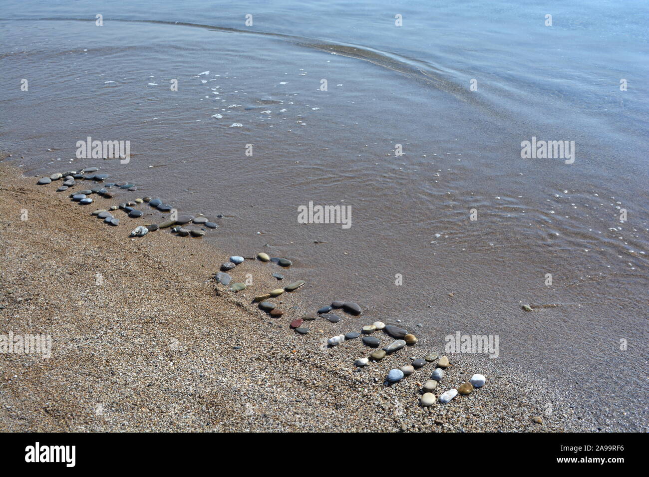 Anti beach and ocean pollution message, keep the ocean and beach clean ...