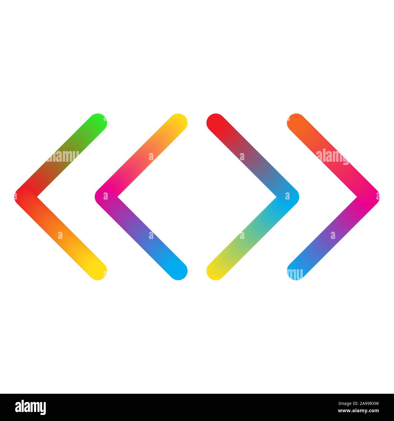 Set of colorful arrows. Arrow icon isolated. Colorful vector arrows to ...