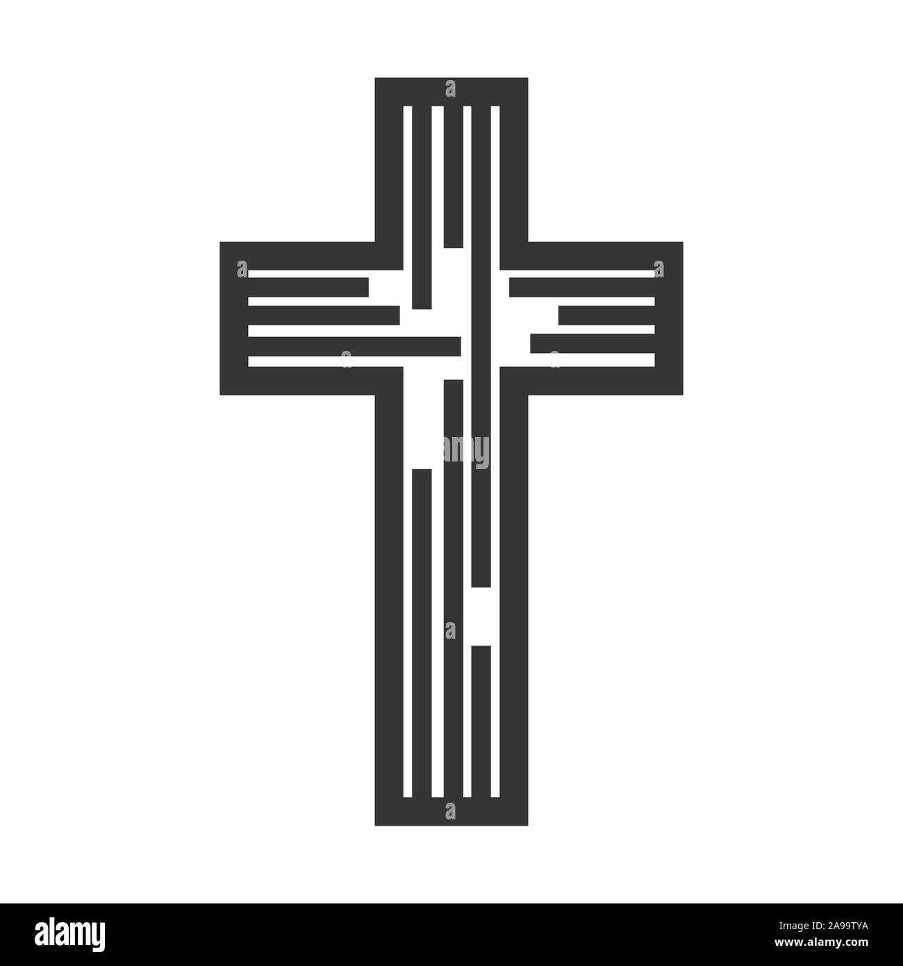 Christian Cross icon. Church cross isolated. Abstract religion vector ...