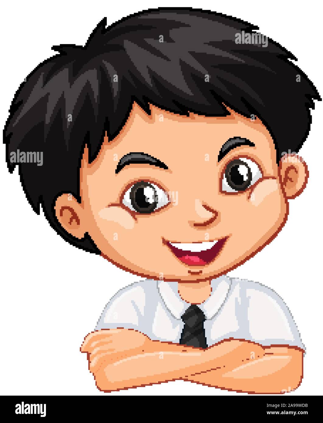 One happy boy with big smile illustration Stock Vector Image & Art - Alamy