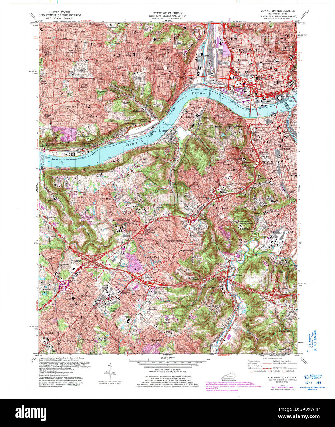 Covington map Cut Out Stock Images & Pictures - Alamy