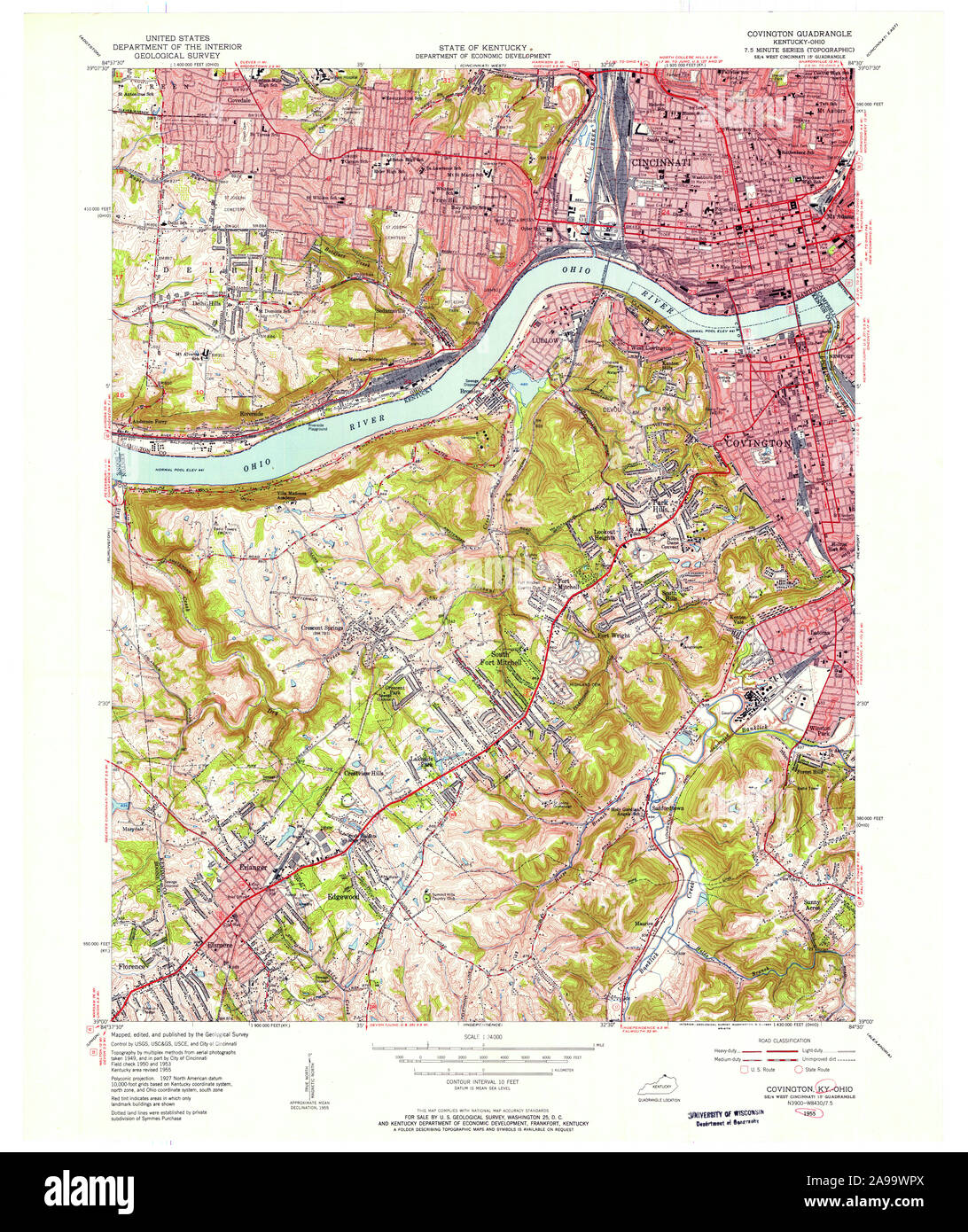 Map of covington Cut Out Stock Images & Pictures - Alamy