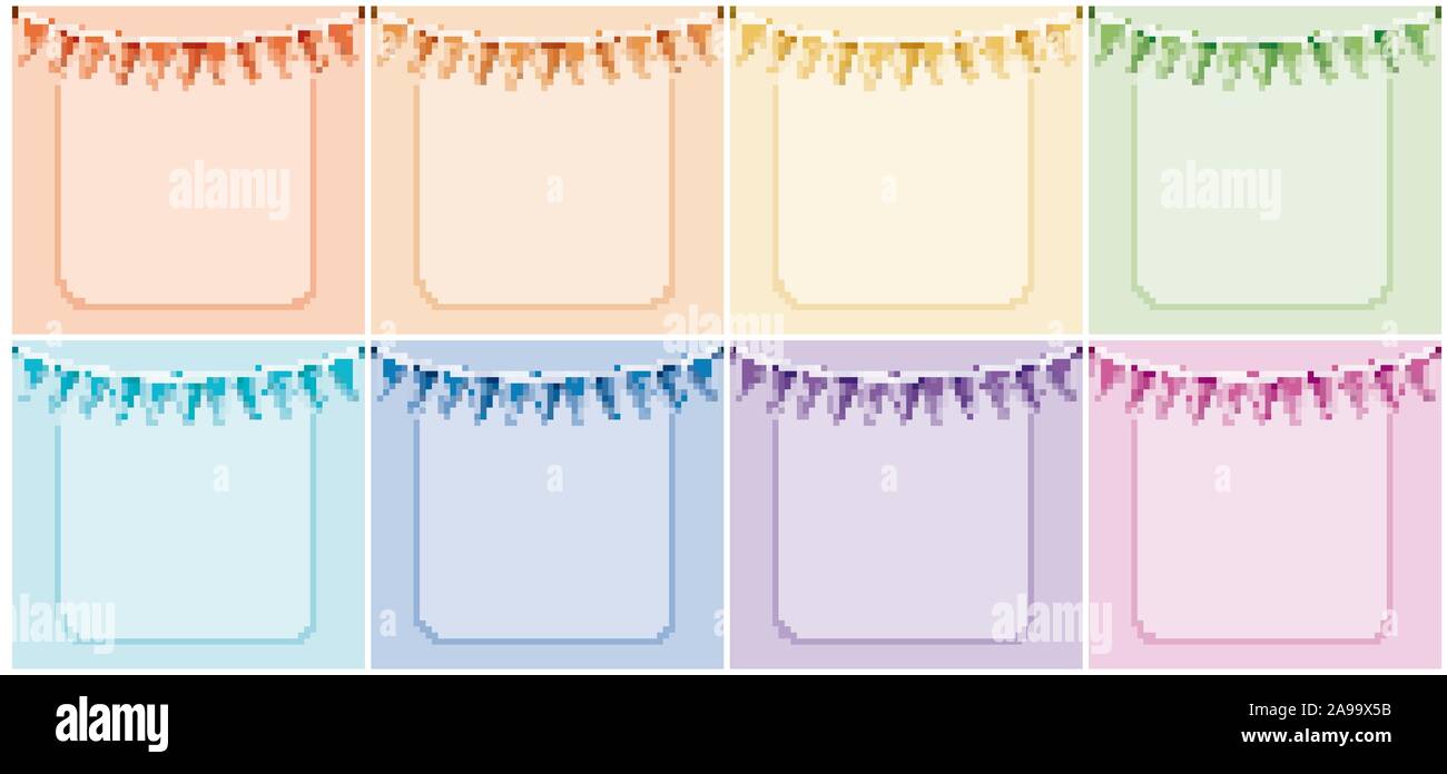 Pink flags green backdrop Stock Vector Images - Alamy