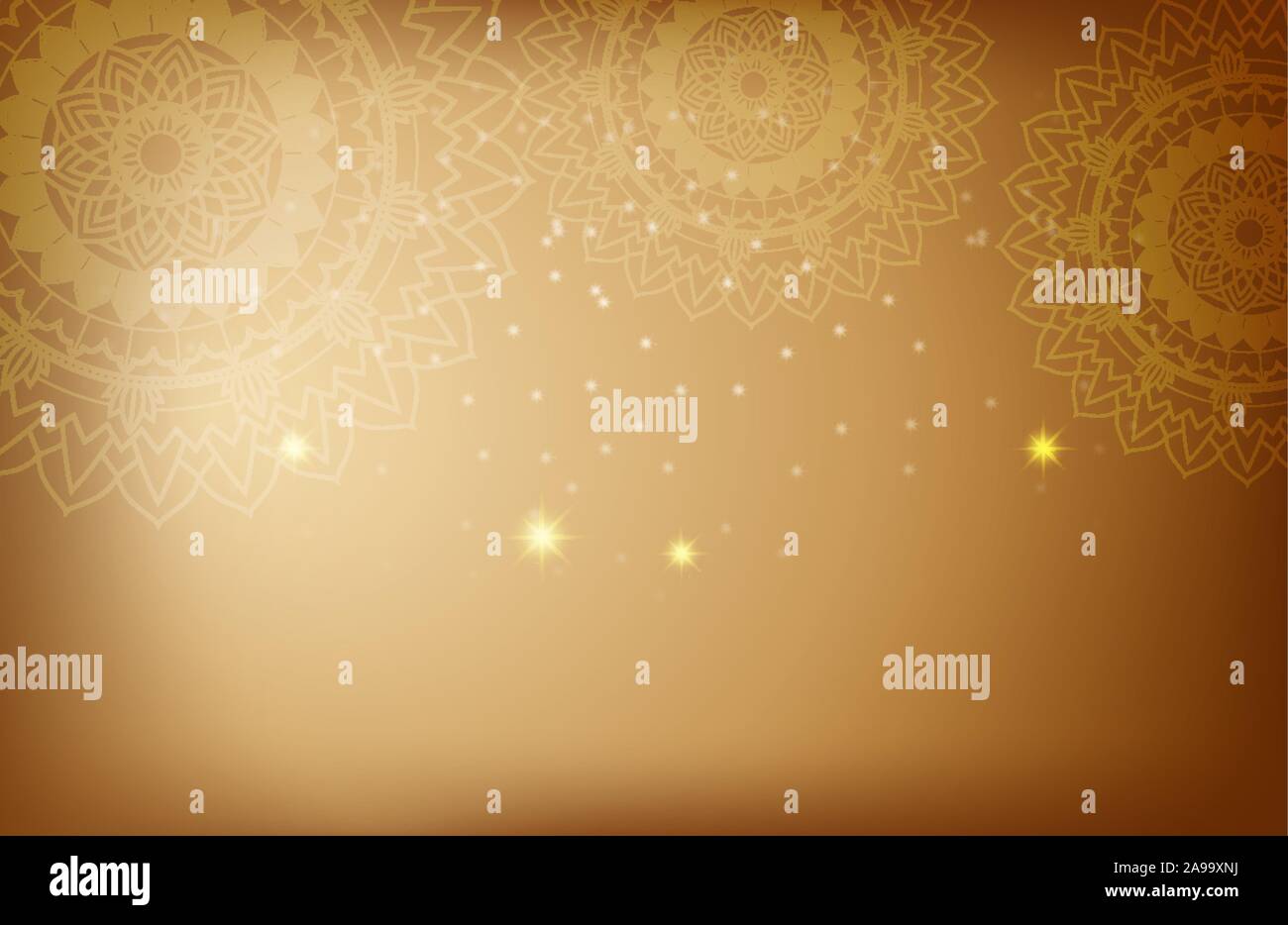 Mandala Patterns On Brown Background Illustration Stock Vector Image 8515