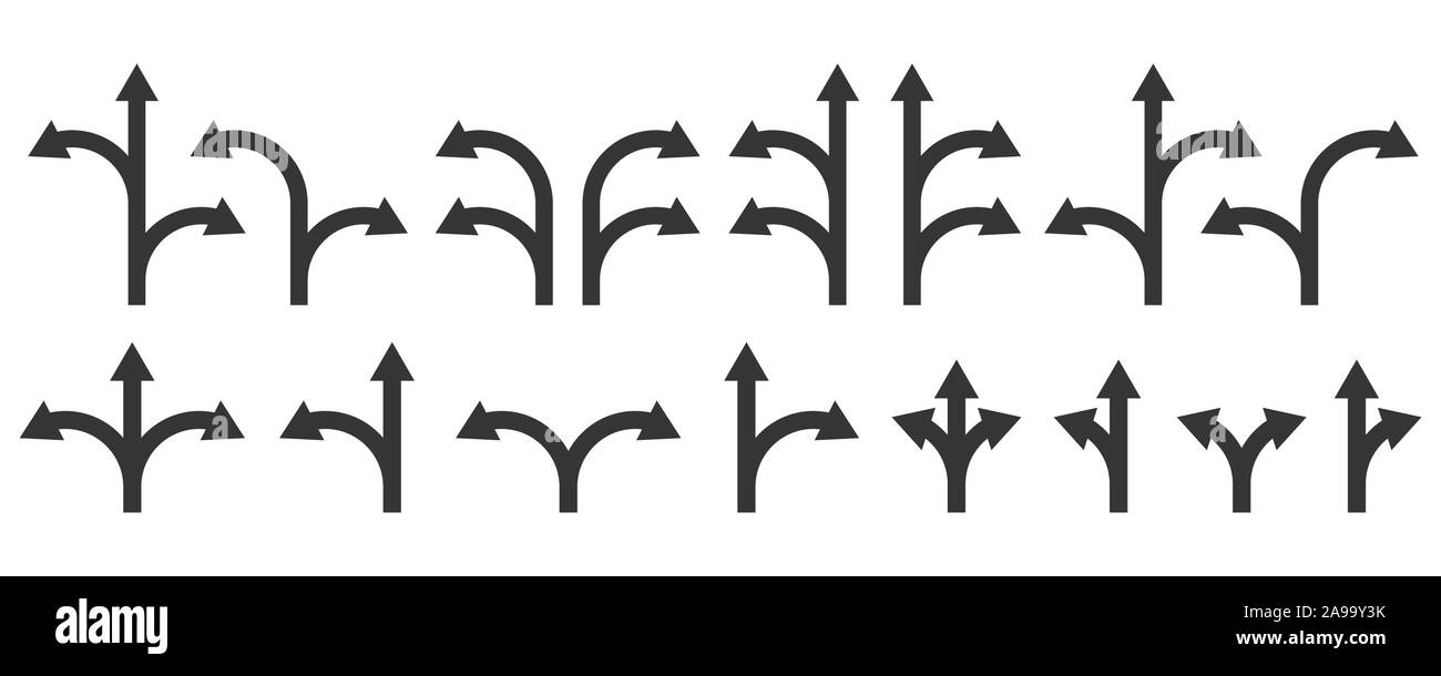 Set of arrows - vector. Arrow icon isolated. Black vector arrows Stock ...